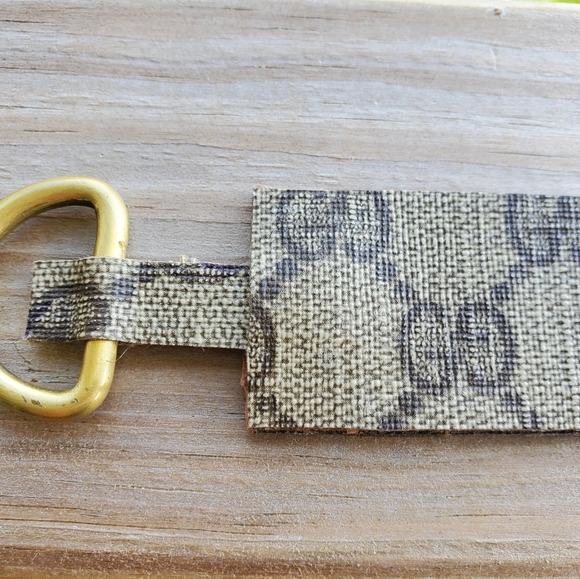 Accessories | Gucci Gg Upcycle Repurposed Keychain Key Fob Tag | Poshmark